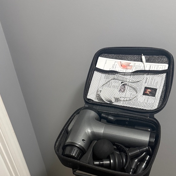 VR, AR & Accessories | Gray Massage Gun With Accessories | Poshmark